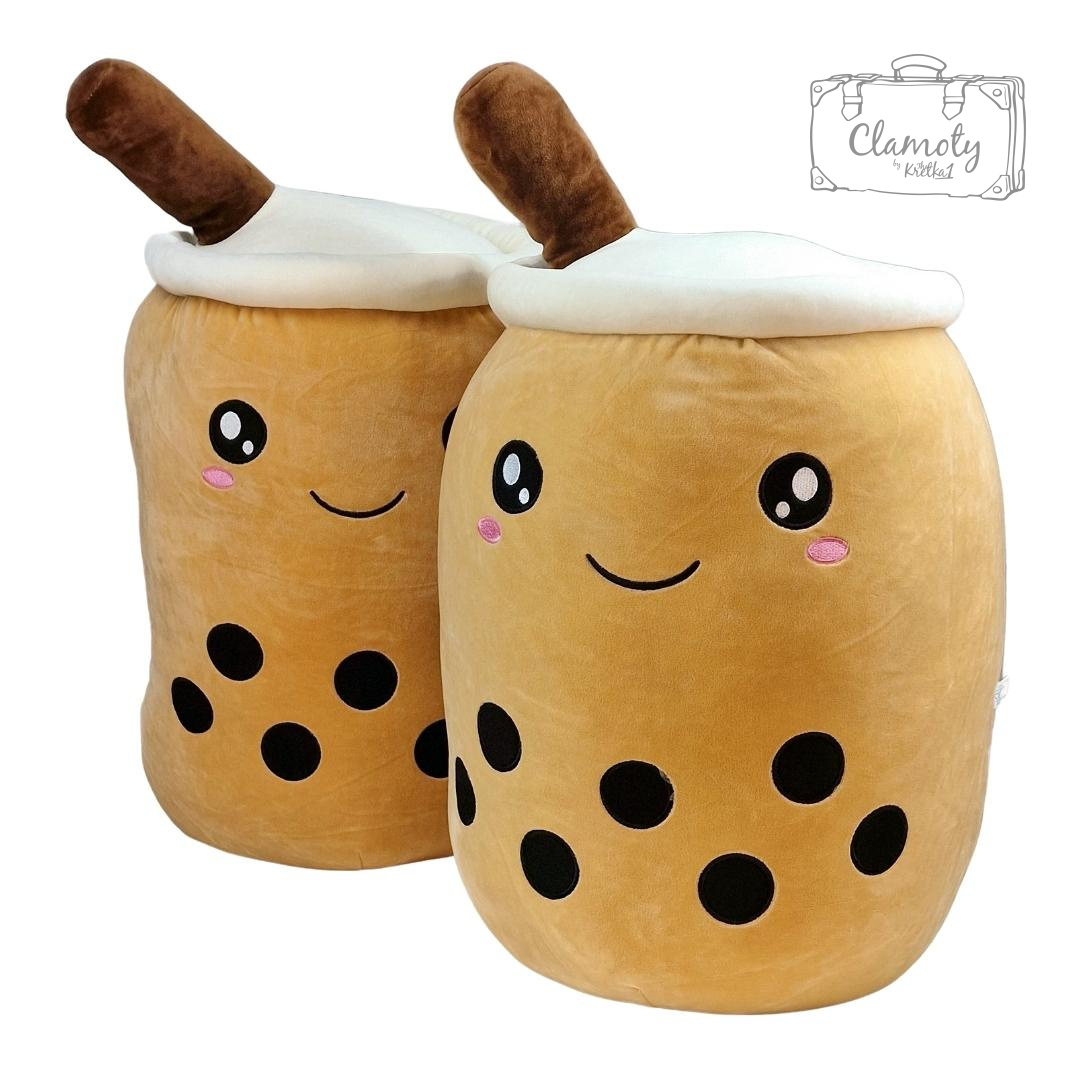 Maskotka Pluszak Bubble Tea Słomka Beżowa Duża